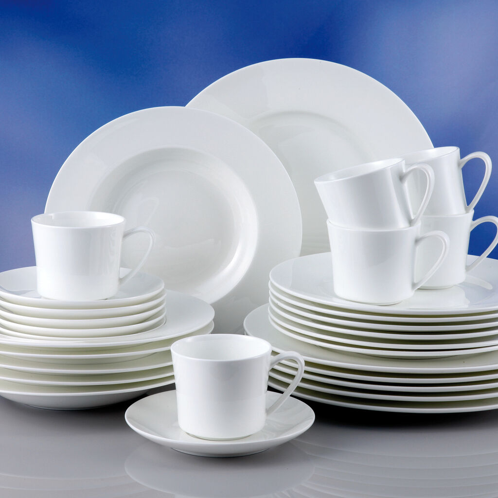 Rosenthal Porzellan Set 30 Tlg Jade Bone China Weiss